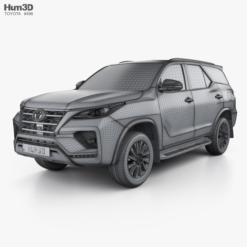 Toyota Fortuner 2023 3D model - Download Crossover SUV on 3DModels.org