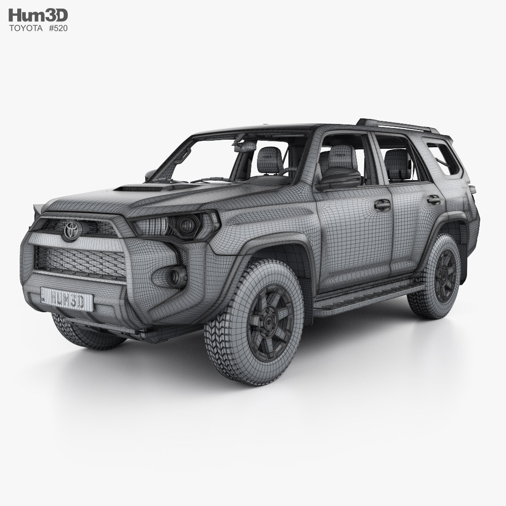 Toyota 4Runner TRD Offroad with HQ interior 2024 3D model - Download ...