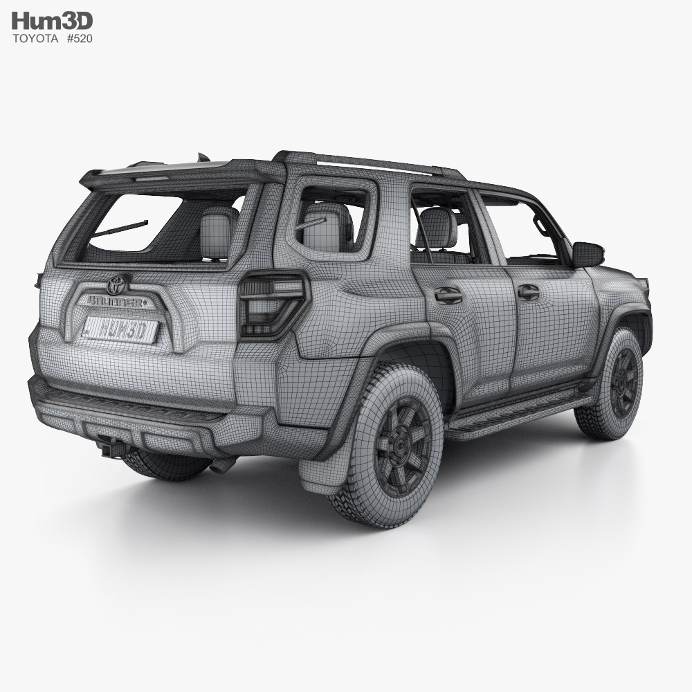 Toyota 4Runner TRD Offroad with HQ interior 2024 3D model - Download ...