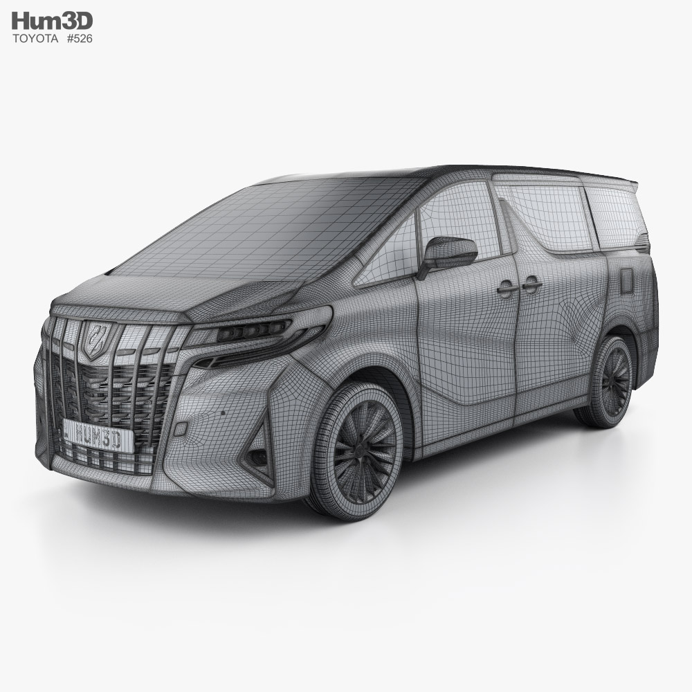 Toyota Alphard hybrid Executive Lounge 2021 3D model - Download Van on ...