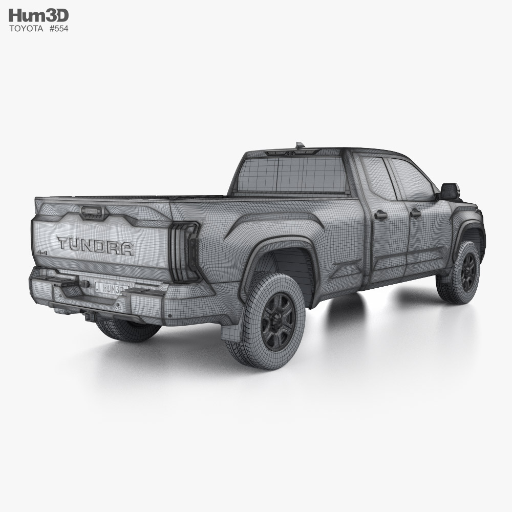 Toyota Tundra Double Cab Long bed SR 2025 3D model - Download Pickup on ...
