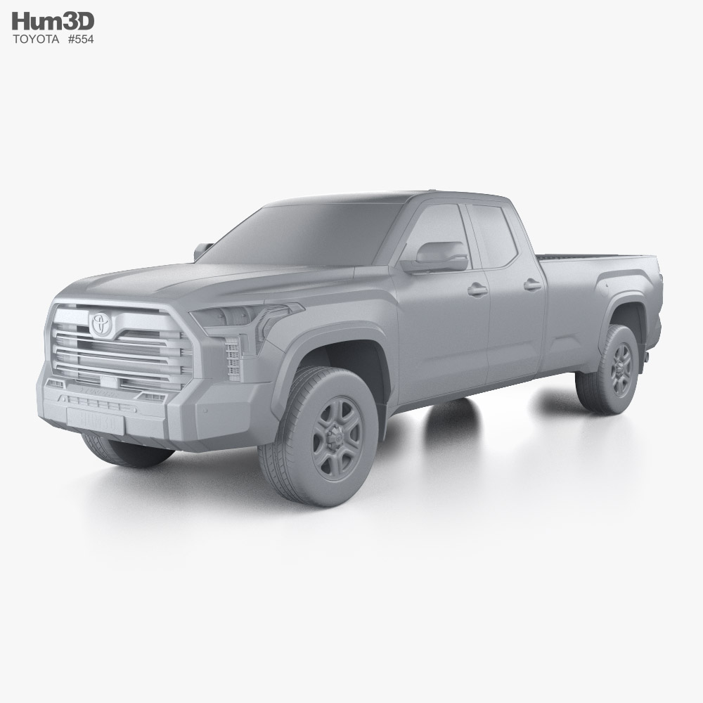 Toyota Tundra Double Cab Long bed SR 2025 3D model - Download Pickup on ...