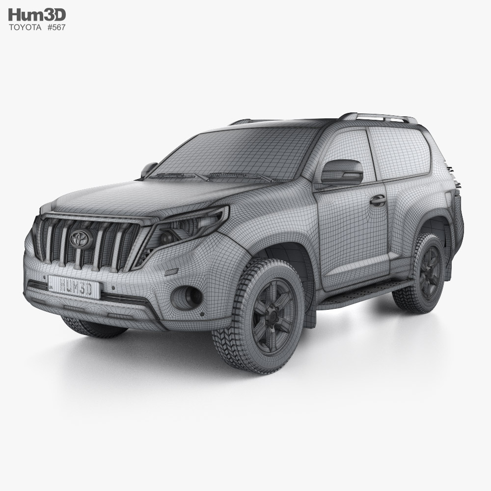 Toyota Land Cruiser Prado 3-door 2016 3D model - Download Crossover SUV ...