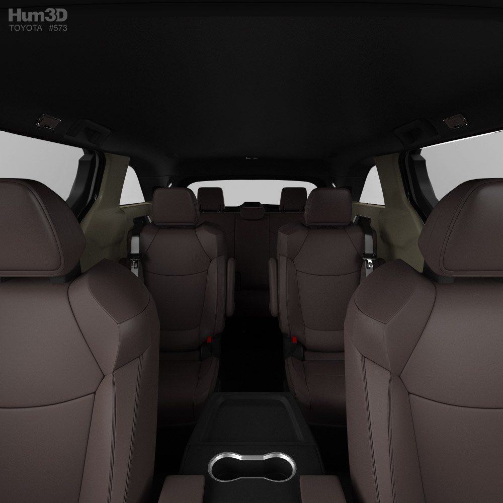 Toyota Sienna Limited hybrid with HQ interior 2023 3D model - Download ...