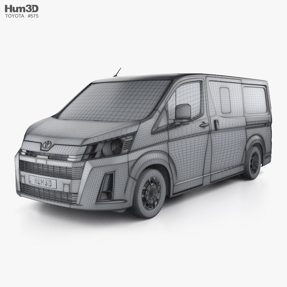 Toyota Hiace Crew Van L2H1 2022 3D model - Download Van on 3DModels.org