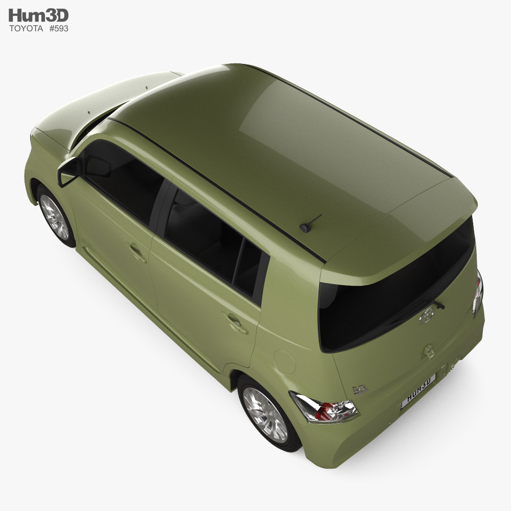 Toyota bB 2008 3D model - Download Van on 3DModels.org