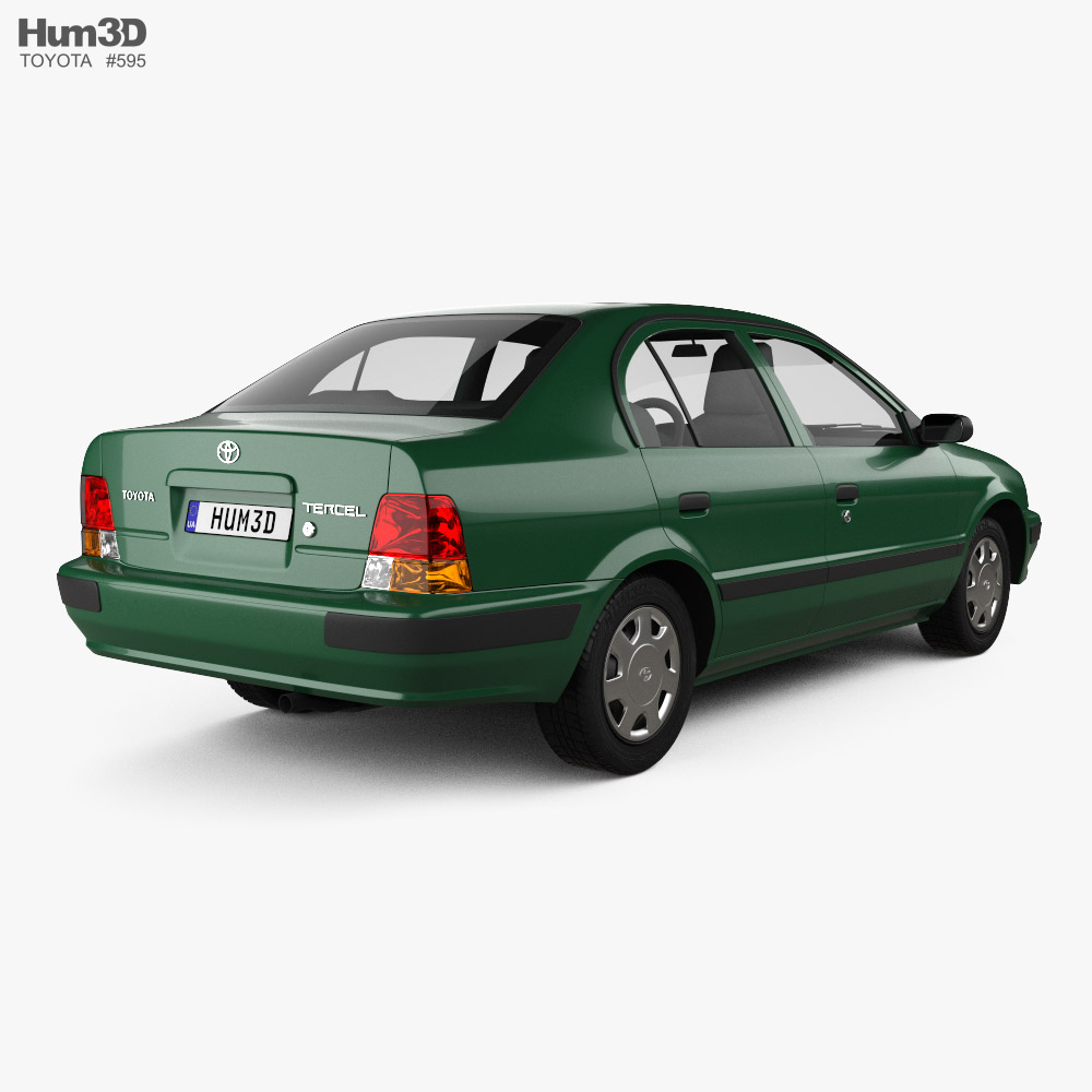 Toyota Tercel sedan US-spec 1997 3D model - Download Sedan on 3DModels.org