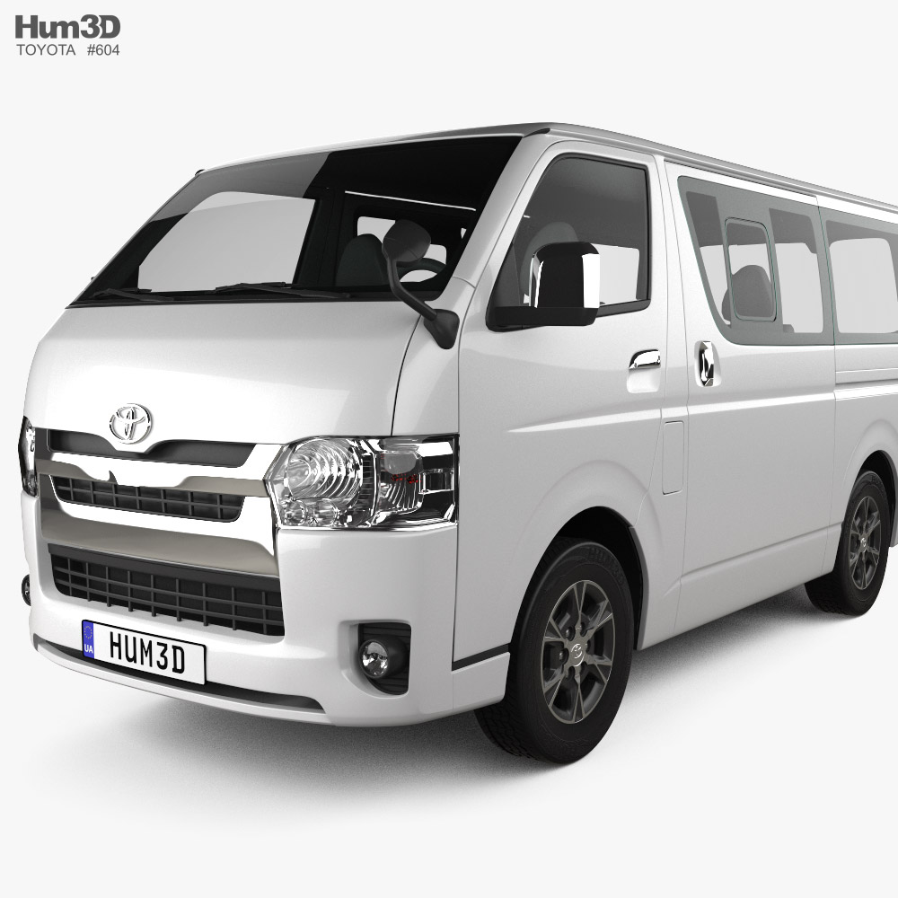 Toyota Hiace Combi SuperGL DX L1H1 2016 3D model - Download Van on ...