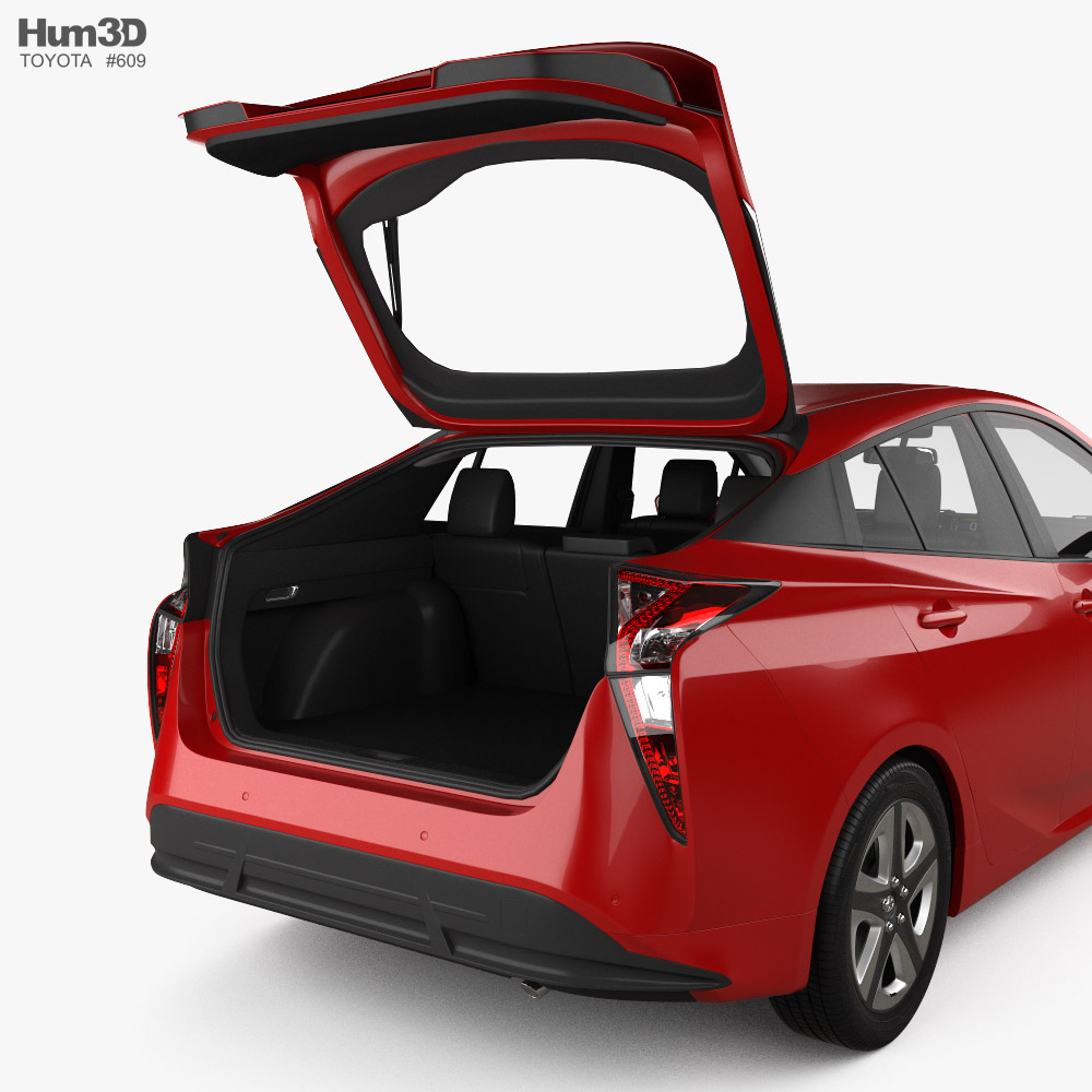 Toyota Prius with HQ interior and engine 2019 3D model - Download Sedan ...