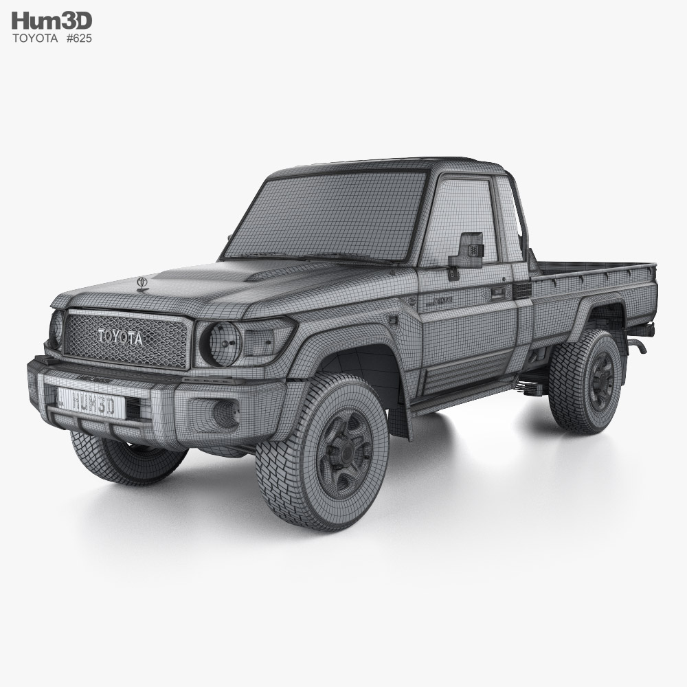 Toyota Land Cruiser Single Cab Pickup LX 2025 3D model - Download ...