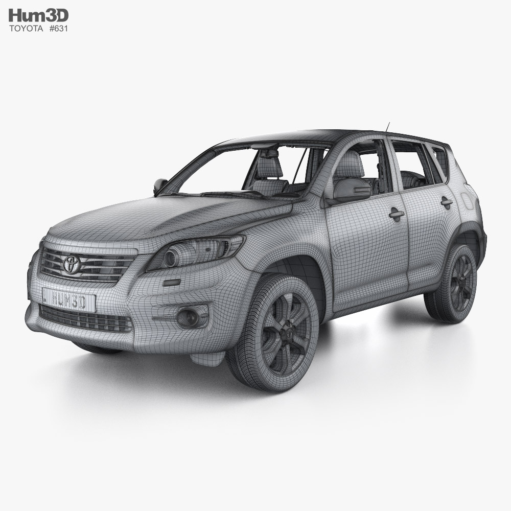 Toyota RAV4 인테리어 가 있는 2015 3D 모델 - 다운로드 Crossover SUV 켜기 3DModels.org