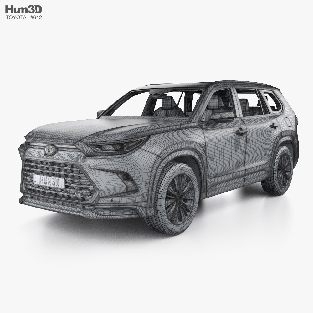 Toyota Grand Highlander Platinum US-spec with HQ interior 2025 3D model ...