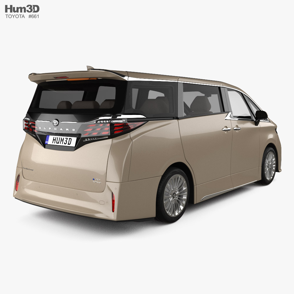 Toyota Alphard ハイブリッ E-Four Executive Lounge 2025 3Dモデル - ダウンロード Van オン ...