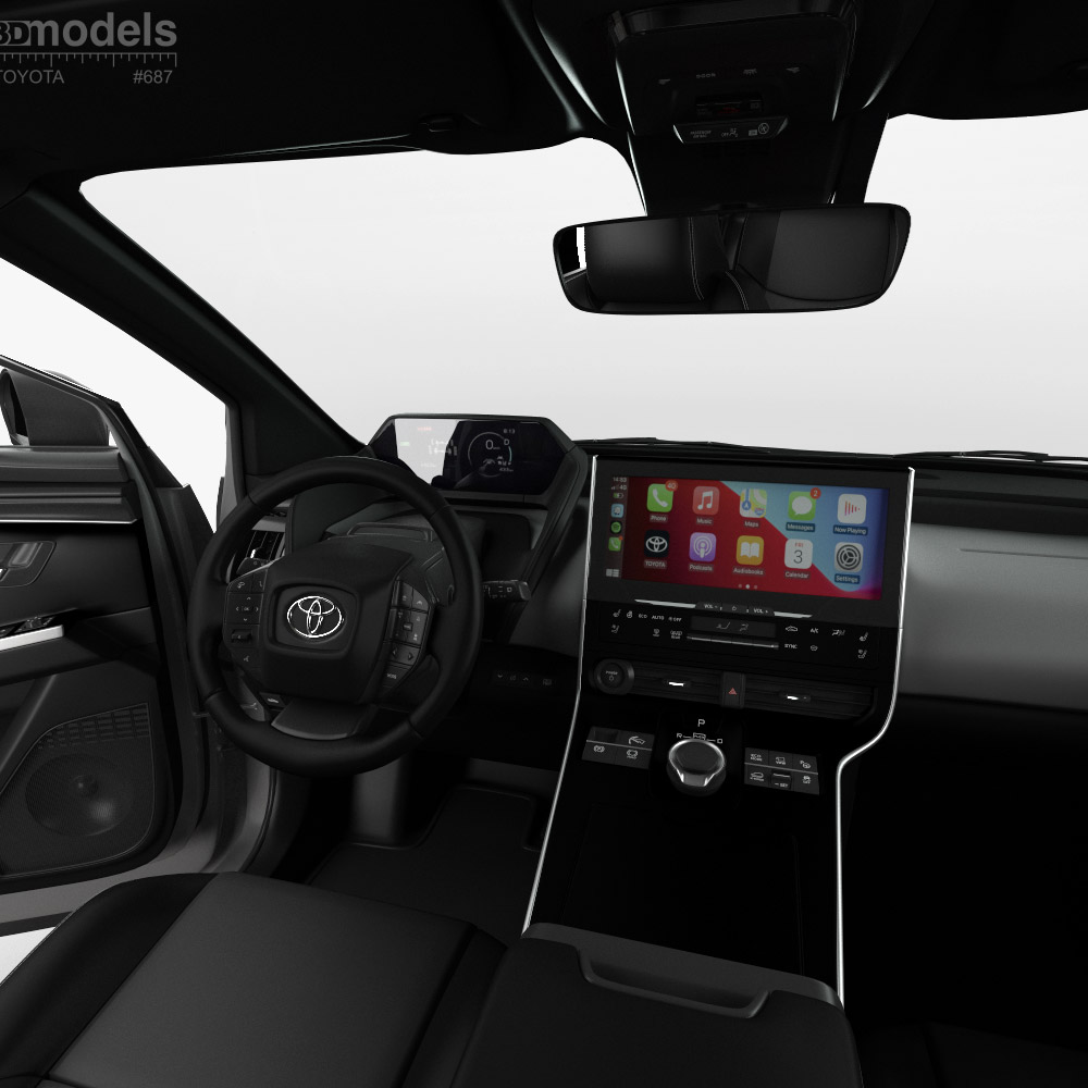 Toyota bZ4X with HQ interior 2024 3D model - Download Crossover SUV on ...