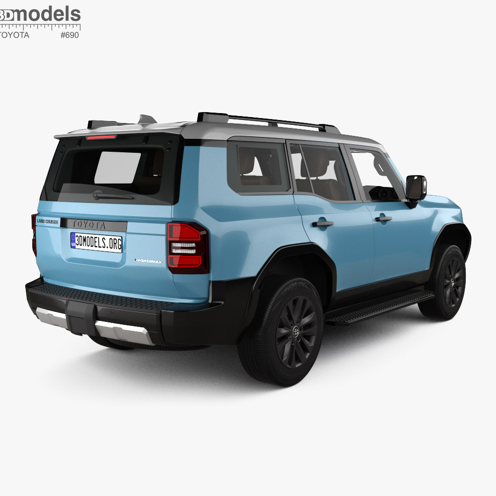 Toyota Land Cruiser Prado 5 portas US-spec com interior 2025 Modelo 3D ...