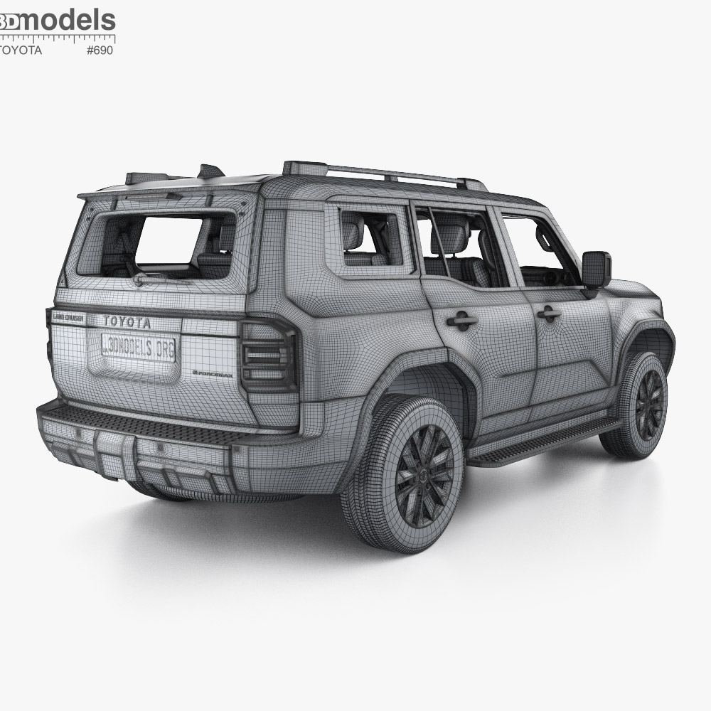 Toyota Land Cruiser Prado 5-door US-spec with HQ interior 2025 3D model ...