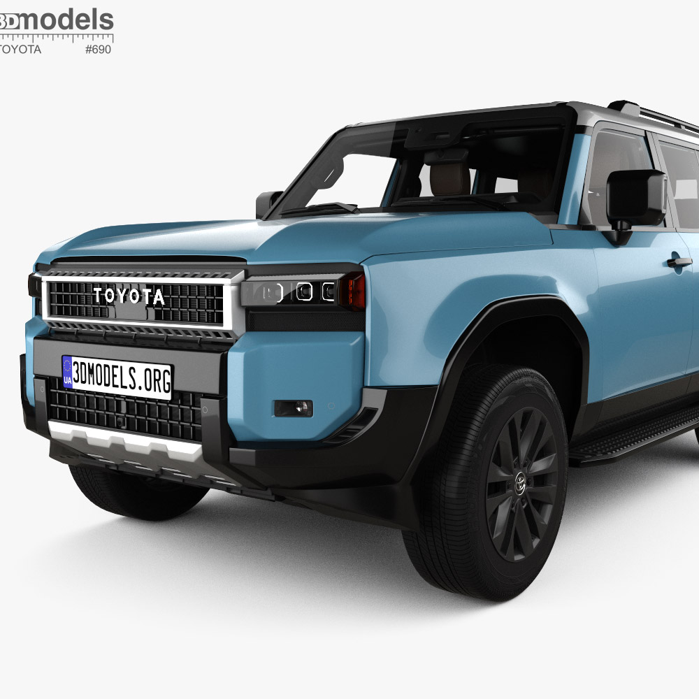 Toyota Land Cruiser Prado 5도어 US-spec 인테리어 가 있는 2025 3D 모델 - 다운로드 ...