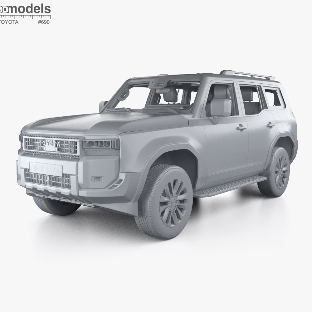 Toyota Land Cruiser Prado 5-door US-spec with HQ interior 2025 3D model ...