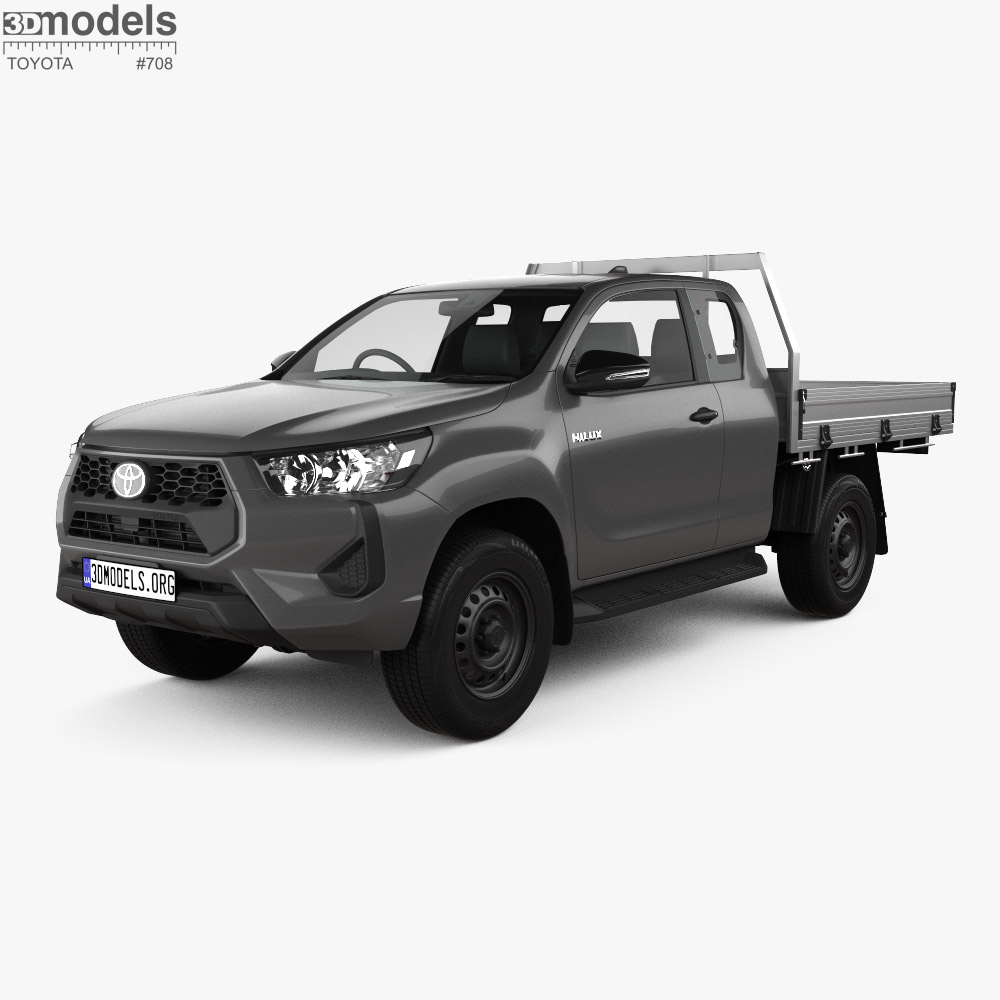 Toyota Hilux Extra Cab Alloy Tray WorkMate 2025 3D model - Download ...