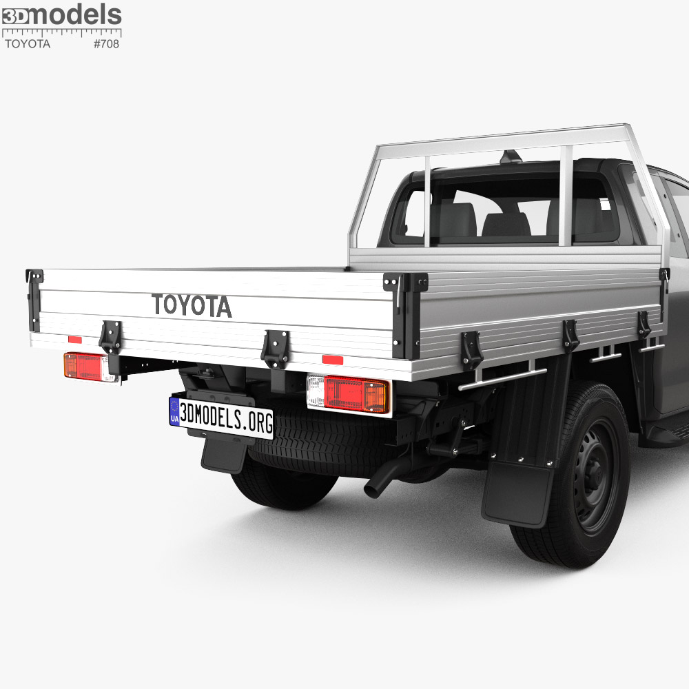 Toyota Hilux Extra Cab Alloy Tray WorkMate 2025 3D model - Download ...