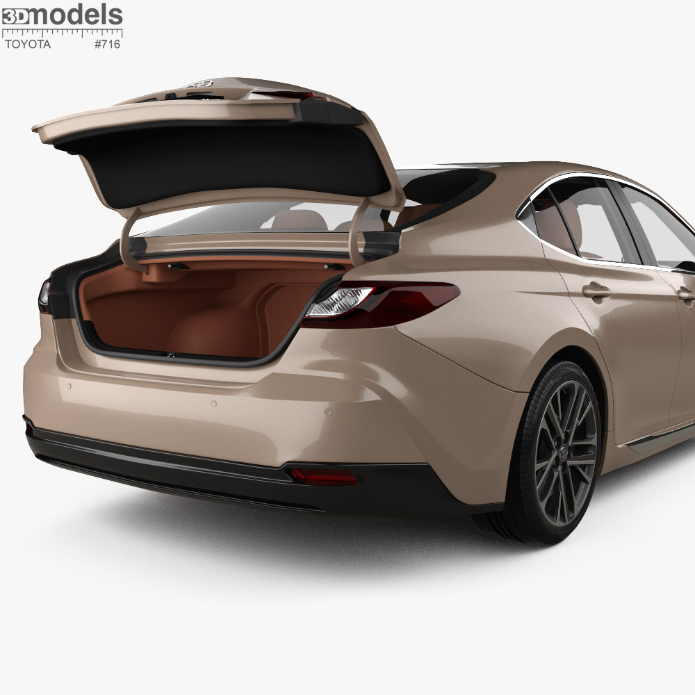Toyota Camry GLE HEV 인테리어 가 있는 2025 3D 모델 - 다운로드 Sedan on 3DModels.org
