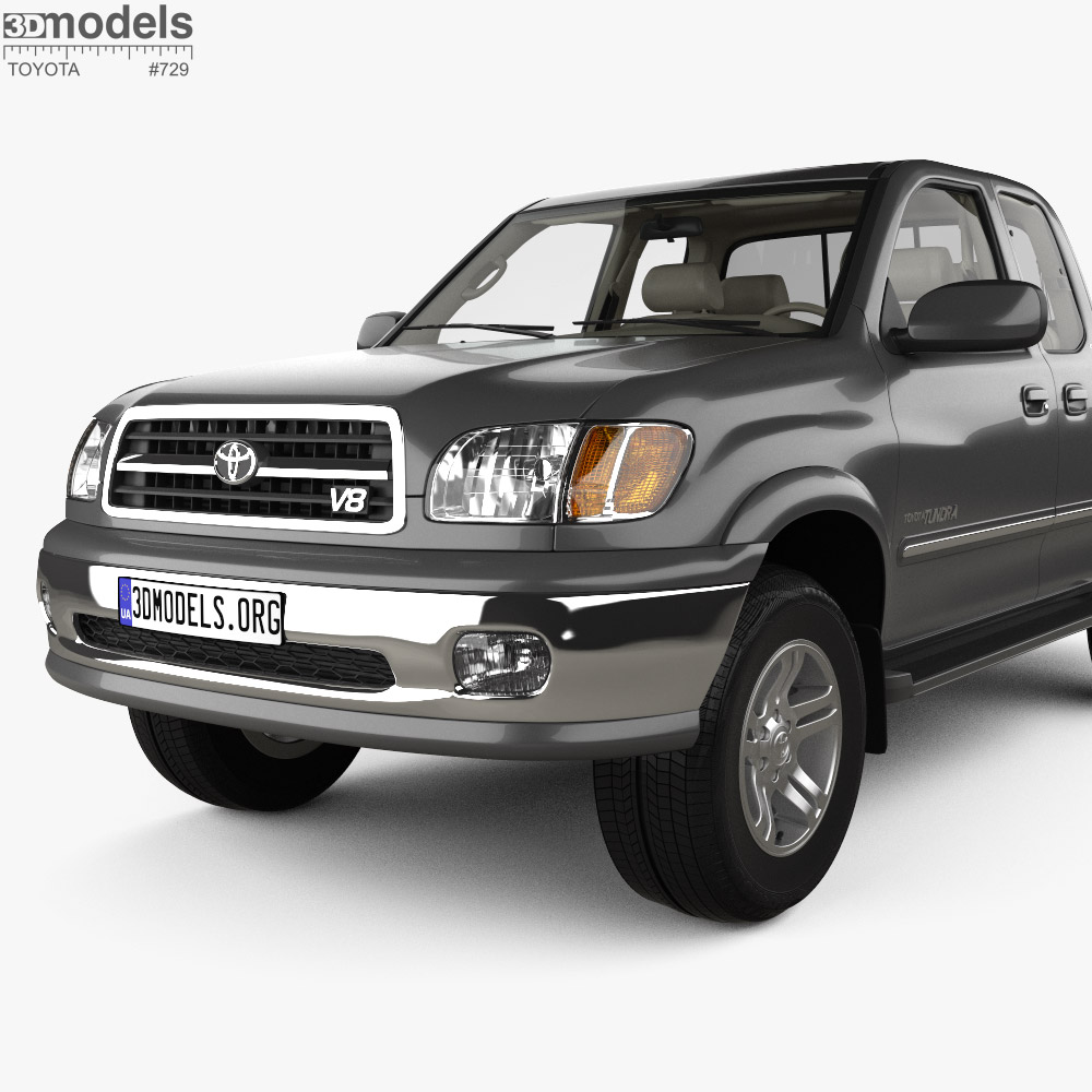 Toyota Tundra Access Cab SR5 with HQ interior and engine 2002 3D model ...