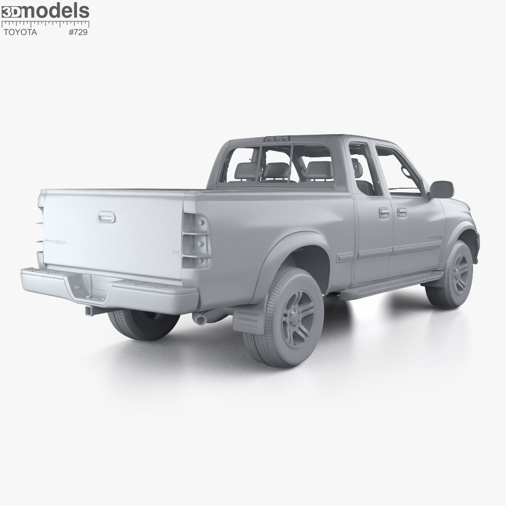 Toyota Tundra Access Cab SR5 with HQ interior and engine 2002 3D model ...