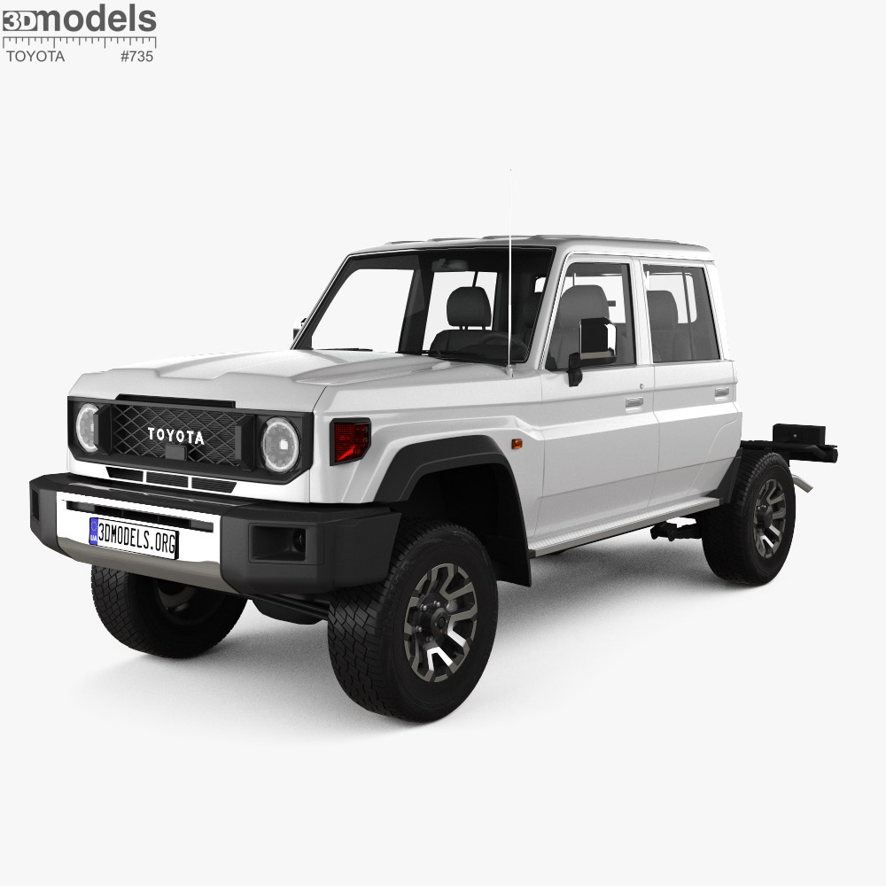 Toyota Land Cruiser Double Cab Chassis 2025 3D model - Download Pickup ...