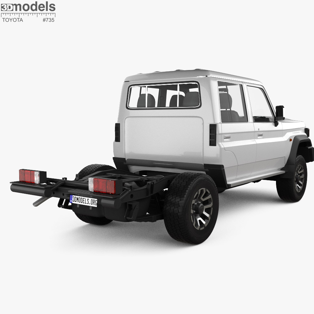 Toyota Land Cruiser 더블캡 Chassis 2025 3D 모델 - 다운로드 픽업 트럭 on 3DModels.org