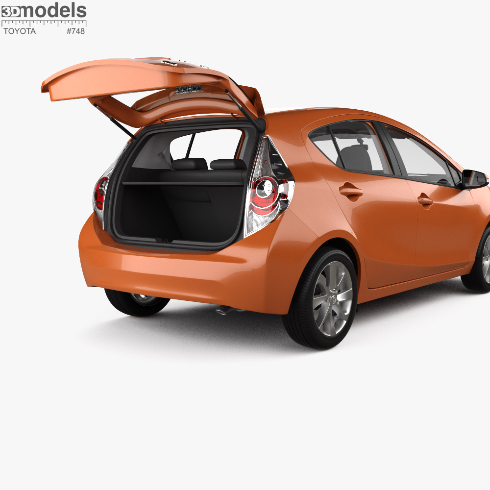 Toyota Prius C with HQ interior and engine 2015 3D model - Download Van ...