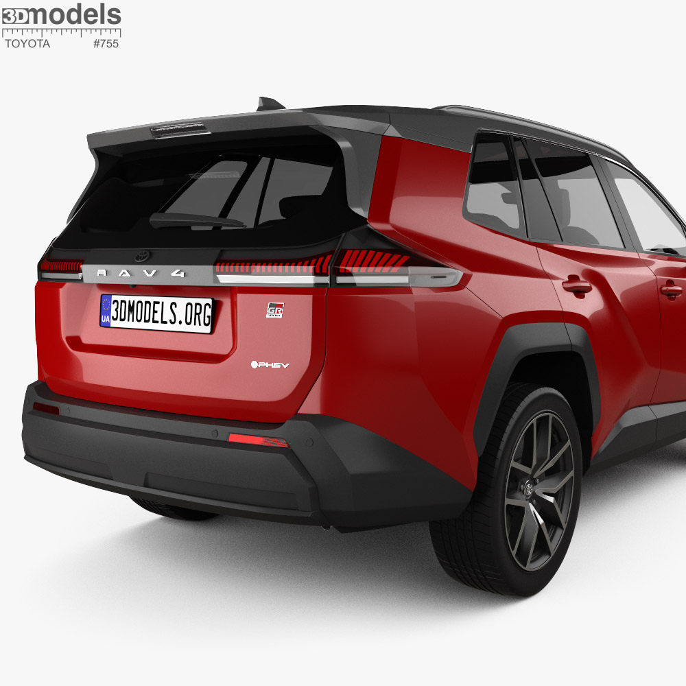 토요타 RAV4 PHEV GR 스포츠 EU 사양 2025 3D 모델 - 다운로드 Crossover SUV 켜기 3DModels.org
