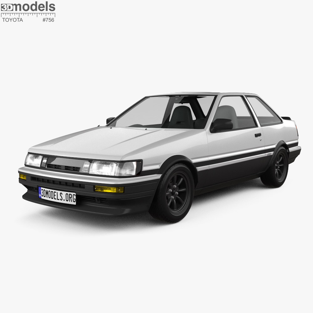Toyota Corolla Levin GT-APEX 1990 3D model - Download Sports car on ...