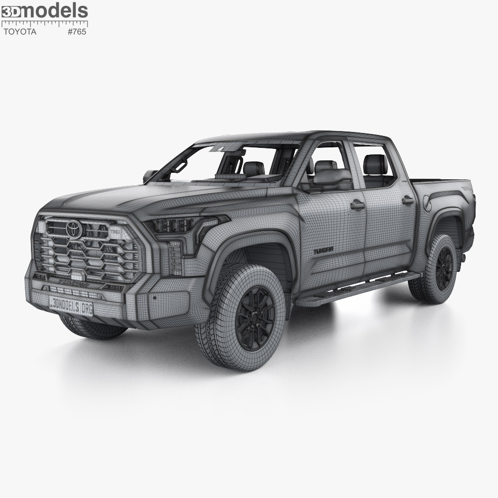 Toyota Tundra Crew Max Limited with HQ interior 2022 3D model ...