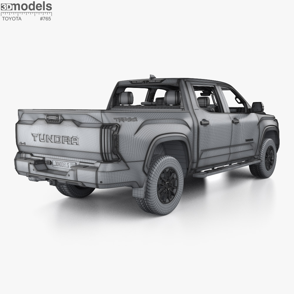 Toyota Tundra Crew Max Limited with HQ interior 2022 3D model ...