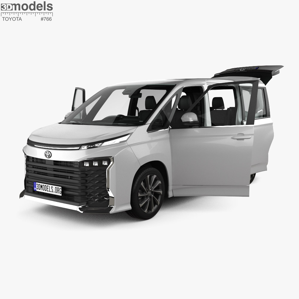 Toyota Voxy S-Z インテリアと 2022 3Dモデル - ダウンロード Van オン 3DModels.org