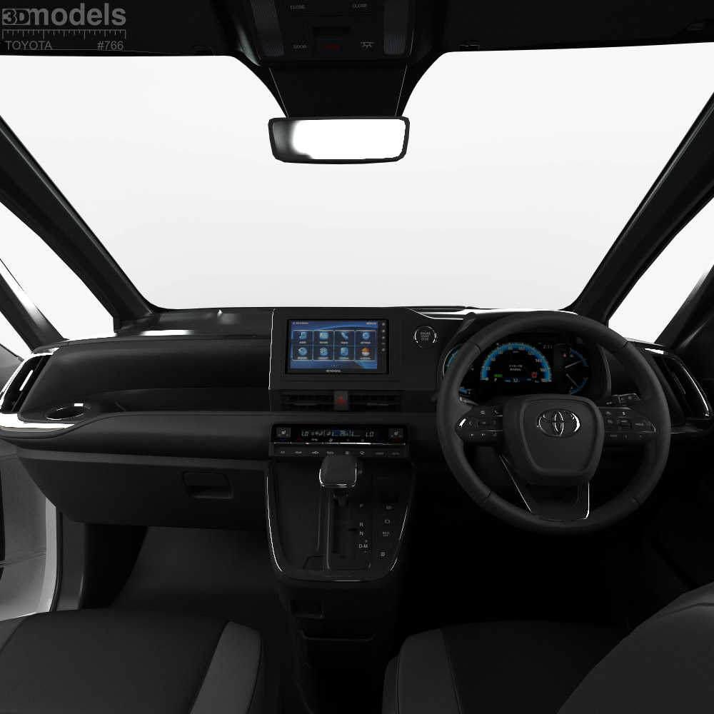 Toyota Voxy S-Z インテリアと 2022 3Dモデル - ダウンロード Van オン 3DModels.org