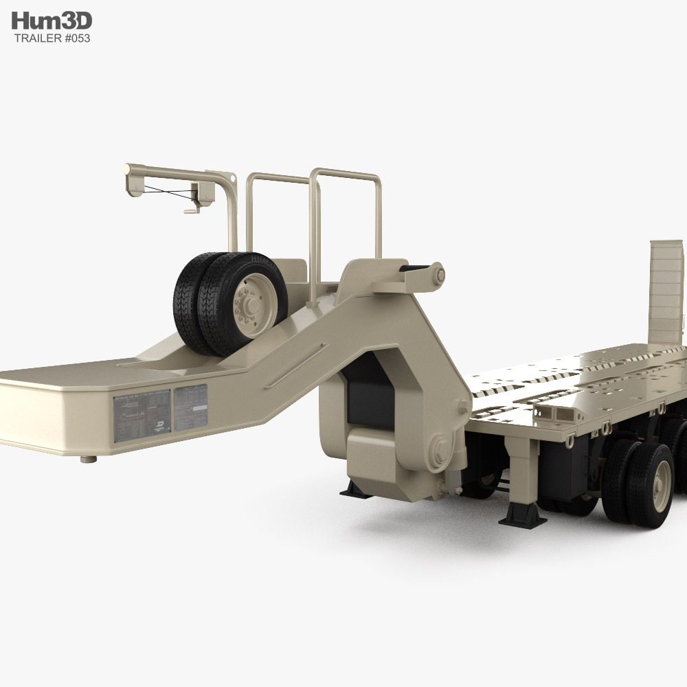 M1000 Heavy Equipment Transport Semi Trailer 2013 3D model - Download ...