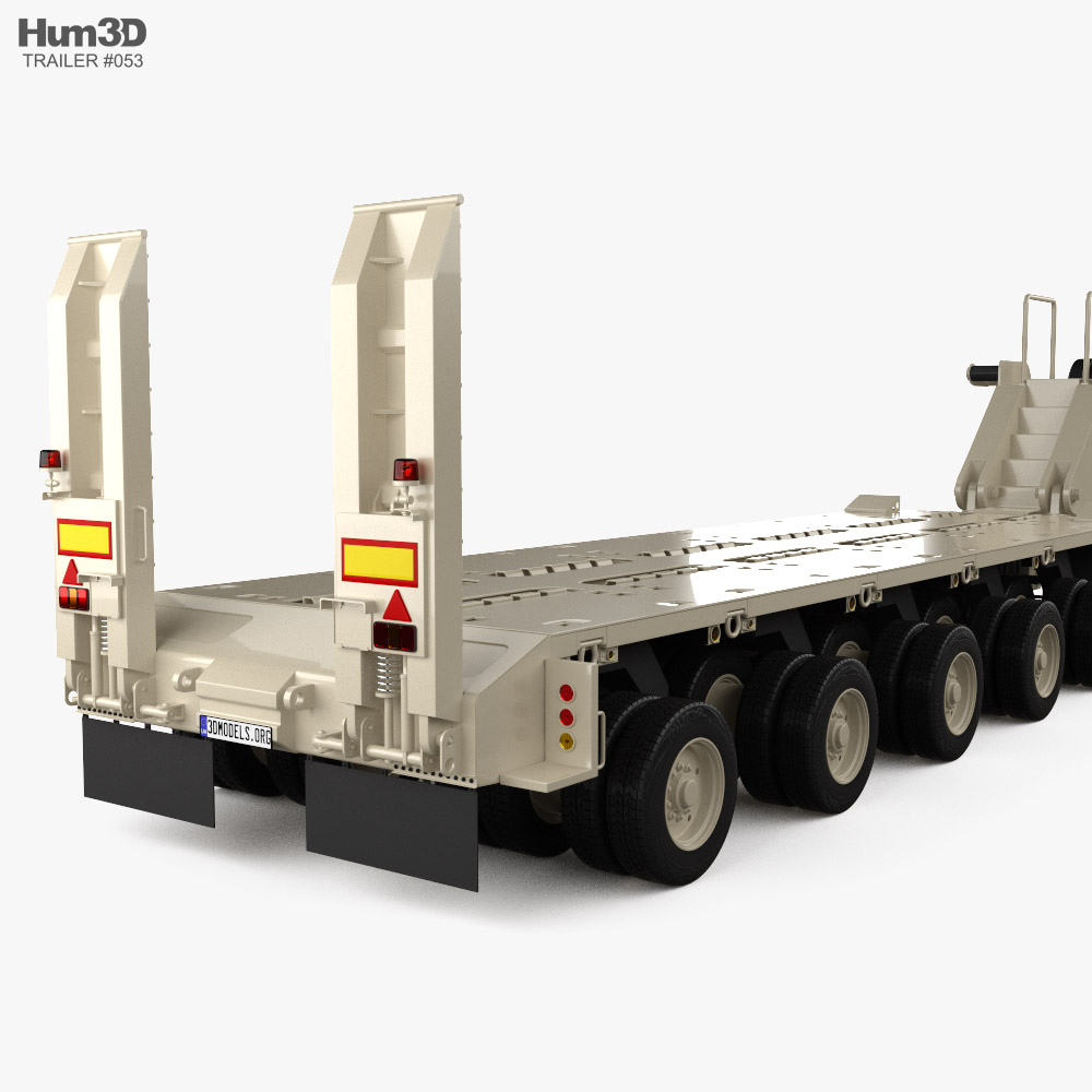 M1000 Heavy Equipment Transport Semi Trailer 2013 3D model - Download ...