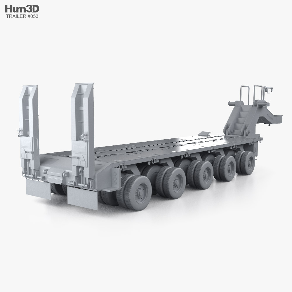 M1000 Heavy Equipment Transport Semi Trailer 2013 3D model - Download ...