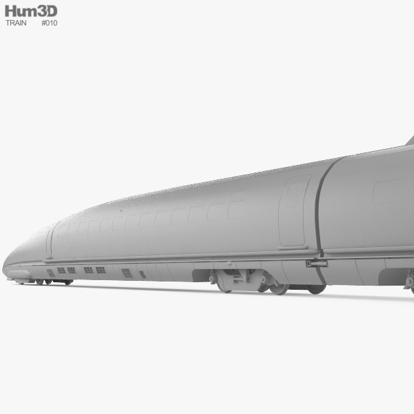 500 Series Shinkansen 高速列車 3Dモデル - ダウンロード 旅客列車 オン 3DModels.org