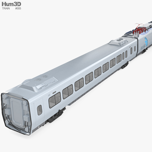 Amtrak Acela Express Train 3D model - Download Passenger train on ...