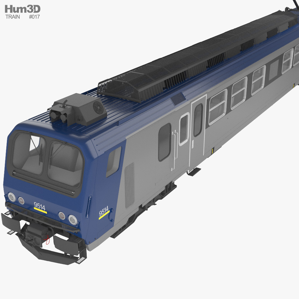 SNCF Class Z 7300 Electric Train 3D model - Download Passenger train on ...