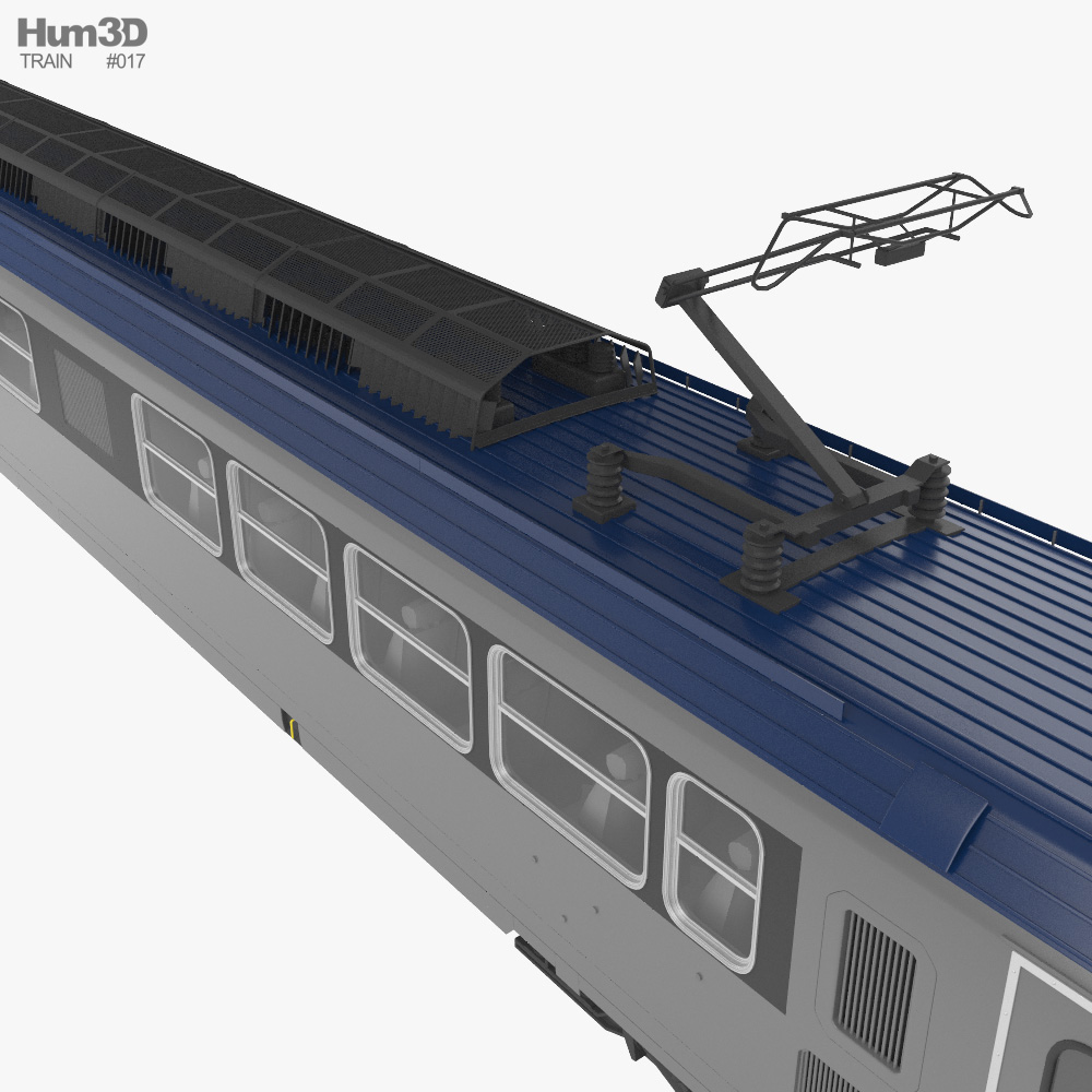 SNCF Class Z 7300 Electric Train 3D model - Download Passenger train on ...