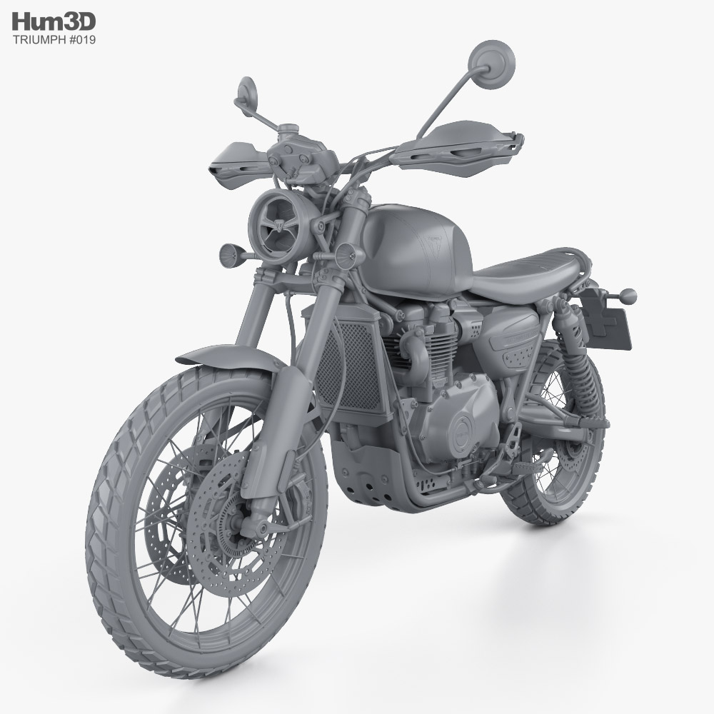Triumph Scrambler 1200 XE 2020 3D model - Download Motorcycle on ...
