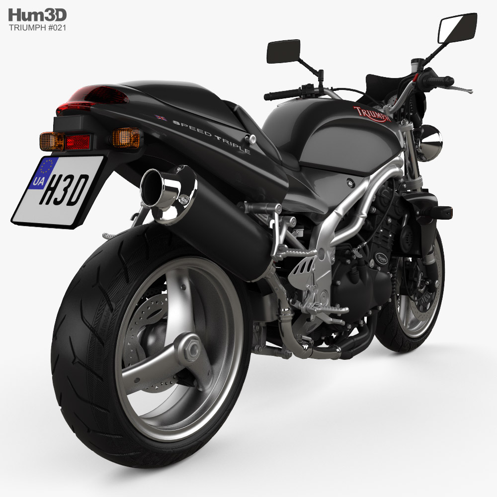 Triumph Speed Triple 955i 2000 3D model - Download Motorcycle on ...