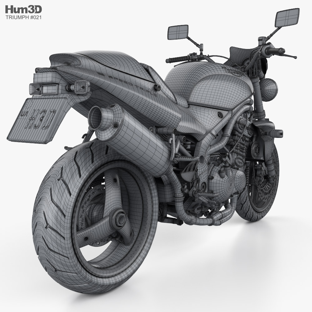 Triumph Speed Triple 955i 2000 3D model - Download Motorcycle on ...