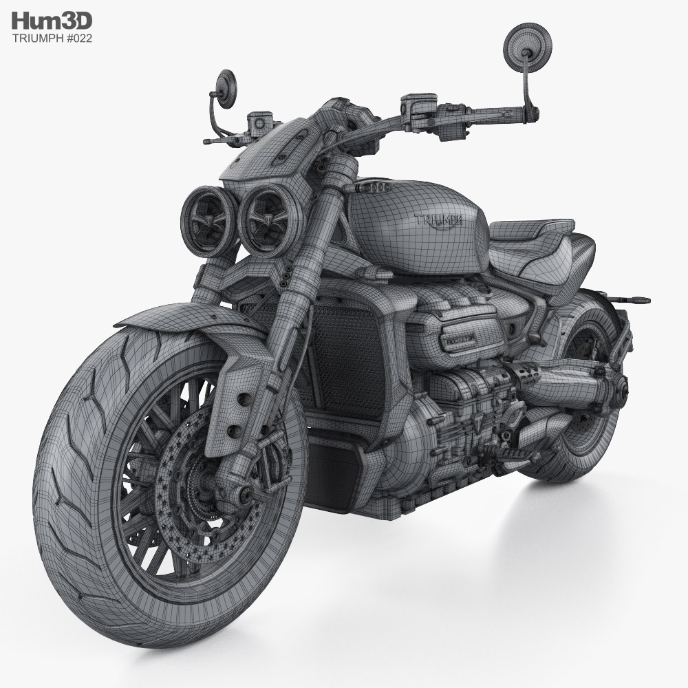 Triumph Rocket 3R 2024 3D model - Download Motorcycle on 3DModels.org