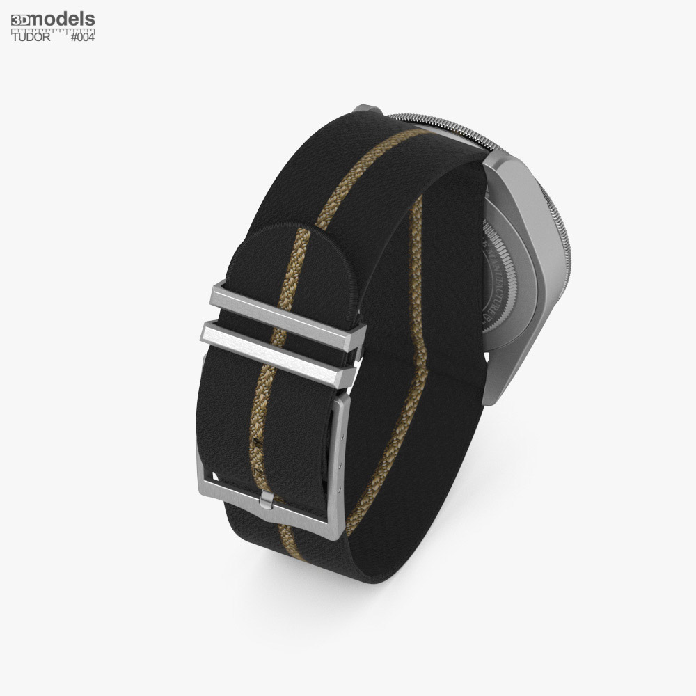 Tudor Black Bay 58 Fabric Strap 3D model - Download Watches on 3DModels.org