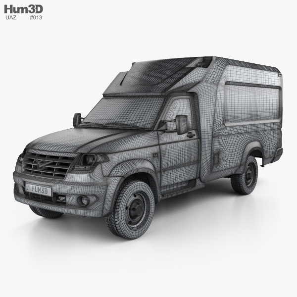 UAZ Profi Ambulancia 2019 Modelo 3D - Descargar Van on 3DModels.org