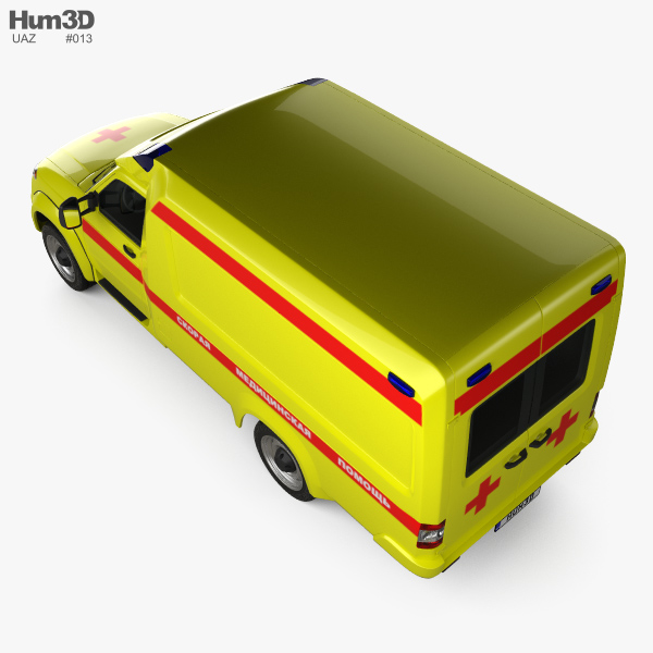 UAZ Profi Скорая помощь 2019 3D модель - Скачать Van на 3DModels.org